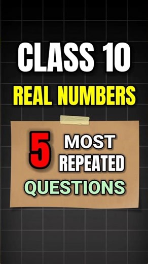 Class 10 Maths Real Numbers PYQs | Most Repeated Questions | #shorts