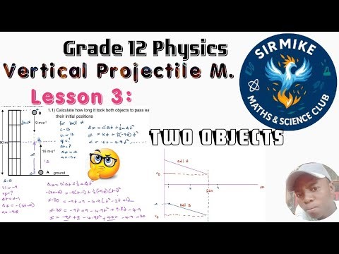 3) Grade 12 Physics: Vertical Projectile Motion: Two Objects – Finding When and Where They Meet.