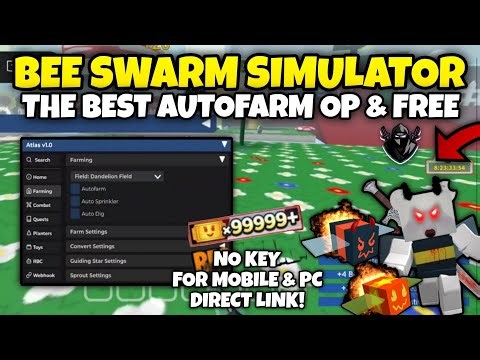 🐝🍯Bee Swarm Simulator Script Pastebin Autofarm Honey, Combat, AutoQuest, Badge, Boost Farm OP💸🍯