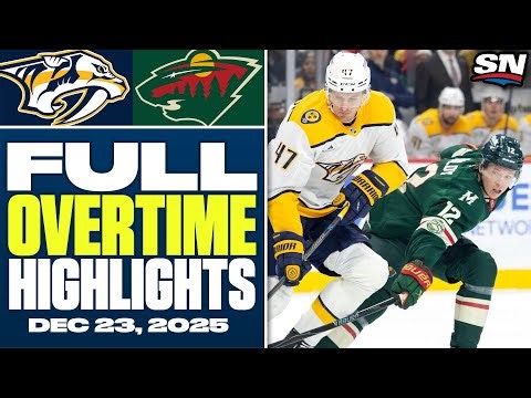 Nashville Predators at Minnesota Wild | FULL Overtime Highlights - December 23, 2025