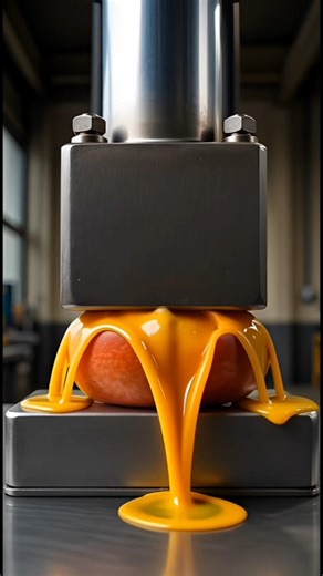 ASMR Hydraulic Press Crush – Juicy Mango Explosion 🍋 | Oddly Satisfying Fruit Smash #asmr