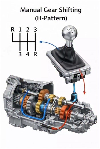 Torque craft on Instagram: "Manual H-Pattern Gear Shifting #Torquecraft #fblifestyle #ForEducationalPurposesOnly"