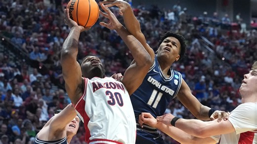 Arizona vs Utah State live score updates for March Madness game today