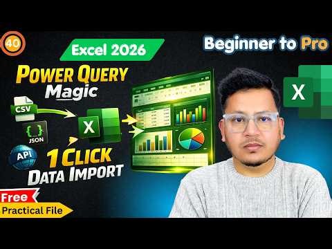 Excel Power Query for Beginners – Complete Practical Class | Import, Clean & Transform Data