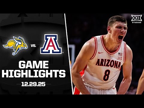 South Dakota State vs. #1 Arizona Game Highlights | 2025-26 Big 12 Men’s Basketball