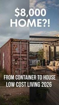 $8,000 Container Home with Rooftop Terrace – Full DIY Build Process Affordable Housing 2026