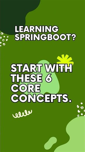 6 Spring Boot Concepts Every Developer Should Know #springboot