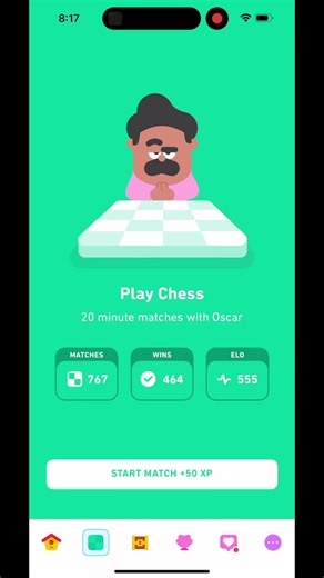 Achieving 1400 ELO in Chess with Duolingo