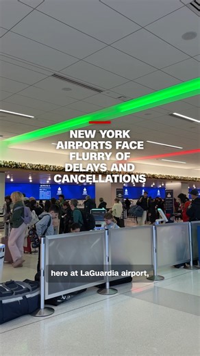 Flight cancellations and delays are rocking the New York metropolitan area's three major airports, even though New York City saw less snow than forecasters predicted. CNN's Randi Kaye reports from LaGuardia Airport. Read more: https://cnn.it/4sewF6n | CNN