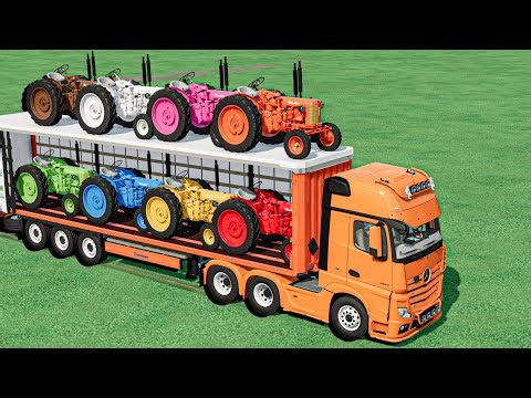 Work With Colors - Transporting EVERY COLOR Mini Zetor Tractors | Farming Simulator 25