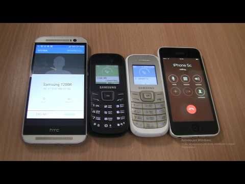 Incoming call & Outgoing call at the Same Time Iphone 5c+HTC M8+Samsung 1200M-1200R