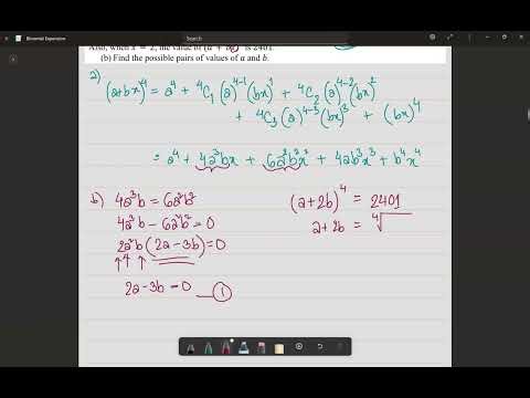 Sums on Binomial Expansion -1 || Use of formula to expand, simplify and find unknowns