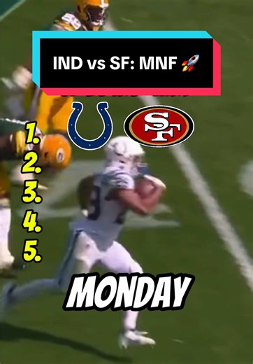 Colts vs 49ers Monday Night Football Week 16 🚨 #nfl #football #colts #49ers #mnf 49ers vs Colts Monday Night Football