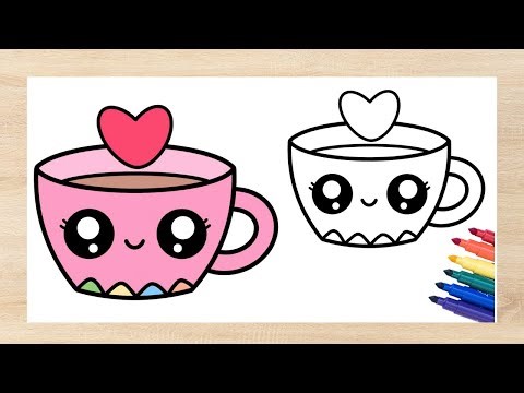 How to Draw a Cute Cup | Step by Step Easy Drawing for Kids!