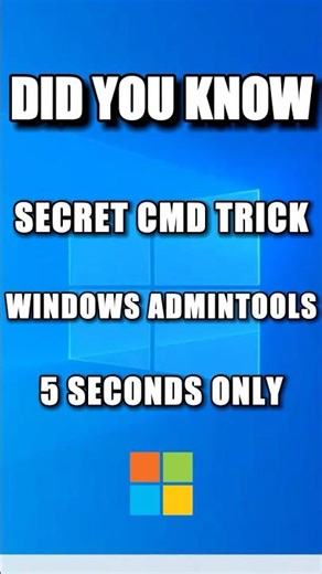 Secret CMD Trick to Open ALL Windows Admin Tools! 💻🔥 in 5 seconds #shorts