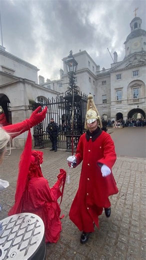 An Extinction Rebellion group appeared at Horse Guards, where the Corporal shouted at them for blocking the Changing of the Guard ceremony #trendingreelsvideo #reelsviral #highlight #everyone #viral #trending #followers #london #protests #fblifestyle | British Royal Guards & Horses