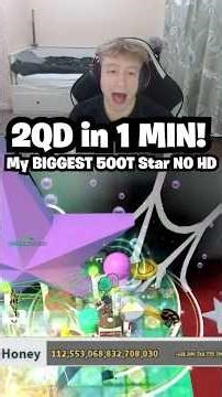 2QD IN 1 MIN! MY BIGGEST GUMMY STAR EVER 500T LINE UP! (Bee Swarm Simulator)