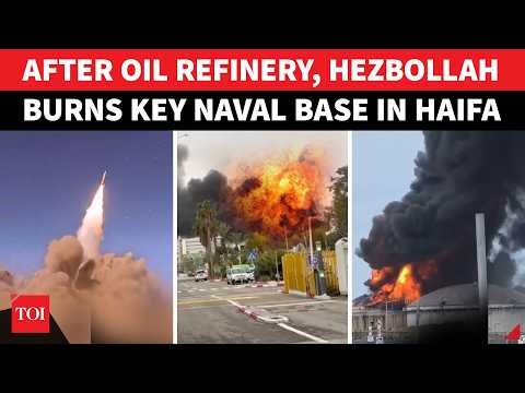 Hezbollah Fires ‘HIGH-TECH MISSILES’ On Haifa Naval Base After Iran Torches Israel’s Largest Oil Hub