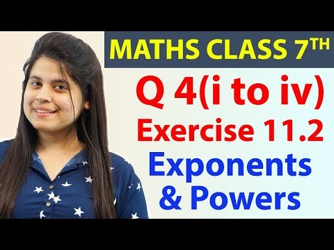 Q 4(i to iv), Ex 11.2 - Exponents & Powers - Chapter 11, Maths Class 7th - NCERT, CBSE