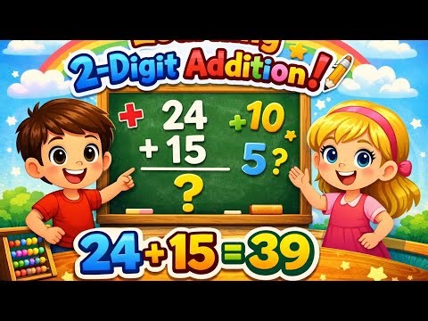 2-Digit Addition For Kids - Part 1/ Addition/ Kids Arithmetic 