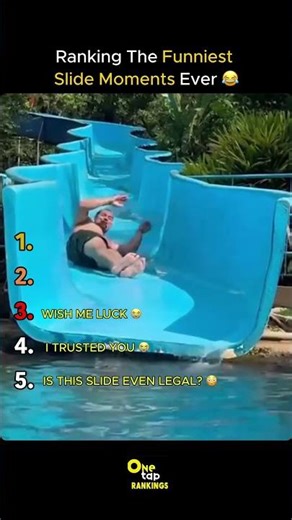 Try Not To Laugh 😭 Ranking the Funniest Slide Fails (Top 5)