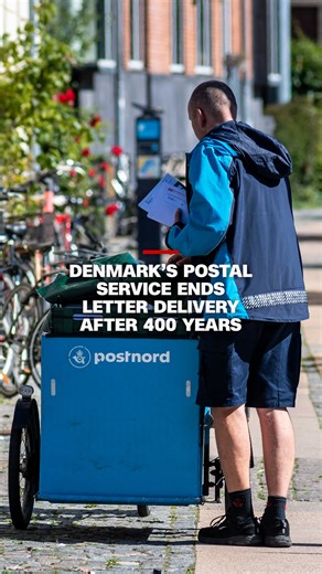 Denmark's national postal service, PostNord, has delivered its final letter, marking the end of a 400-year tradition as digital communication replaces physical mail. The move makes Denmark the first country to conclude that letter delivery is no longer essential—or economically viable—in the digital age. https://cnn.it/3YlpnA1 | CNN