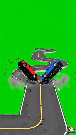 Car Driving Animation Green Screen | car crash explosion scene vfx #cardriving