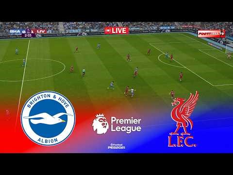 🔴BRIGHTON vs LIVERPOOL - Premier League 2026 | Pes 21 Gameplay Simulation