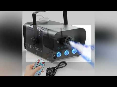 U'King 500W Smoke Machine RGB 3 LED Mixed Color Fog Machine with Remote Control Stage Smoke Ejector