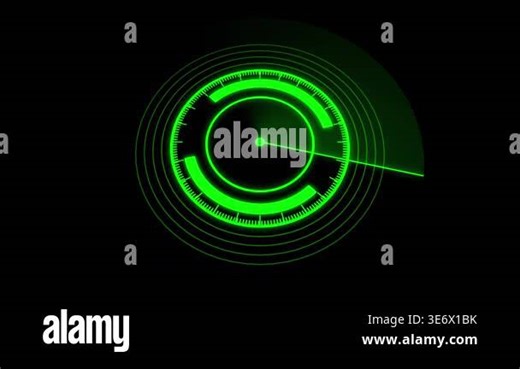 Animated green radar scan futuristic HUD interface rotating circles digital signals 4K. Green neon radar scan animation futuristic HUD interface rotating circles 4K ultra HD Stock Video Footage - Alamy
