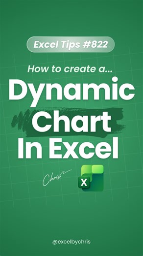 I can't believe he did THAT in Excel!! 🤯 In this tutorial you'll learn how to create a dynamic Chart in Excel! #scribe #excel #spreadsheets #accounting #workhacks | Excelbychris