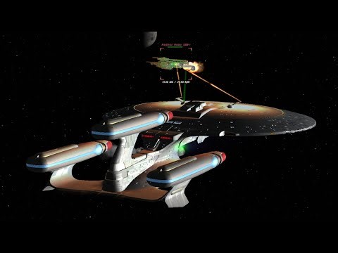 Admiral Riker's "All Good Things" Enterprise vs The Klingon Negh'Vars | Star Trek Bridge Commander