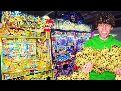 Playing RARE Coin Pushers At Round One!