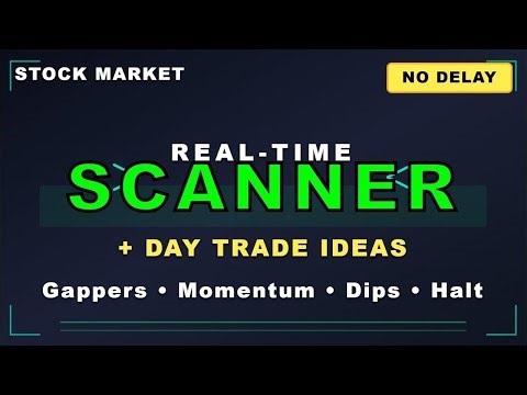 Live Stock Market Scanner and Day Trade Ideas, NO DELAY. Morning Gappers Momentum and Halt Scanner