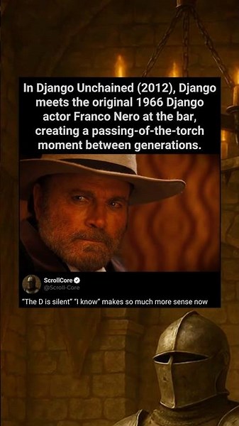 In Django Unchained (2012), Django meets the original 1966 Django actor Franco Nero