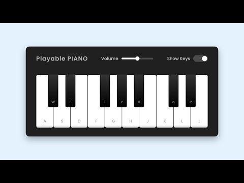 Build A Playable PIANO in HTML CSS & JavaScript Virtual Piano 🎹 in JavaScript
