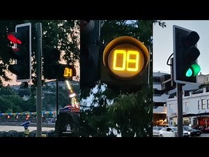 Traffic Lights with Pedestrian Countdown on Torbay Road, Torquay