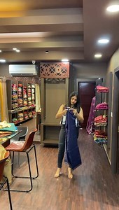 67K views · 15 shares | Denim blue Chanderi silk saree with printed bandhini and mirror work in pallu and blouse along with sequence. Code 13365 Price 5500₹ For queries WhatsApp 9846355800 or call 04844044800. | AshimaFashionstore | Facebook