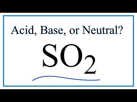 Is SO2 acidic, basic, or neutral (in water)?