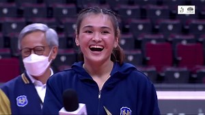 ROOKIE OF THE YEAR. 1ST BEST OUTSIDE HITTER. MOST VALUABLE PLAYER. AWARDING CEREMONY EMCEE PA! 🏆🏆🏆🎤🐶 The first Rookie-MVP in UAAP women’s volleyball history and multi-talented kween Mhicaela Belen wanted to make sure of two things: 1.) “Ibabalik namin ang korona sa Sampaloc!” 2.) To lead the roll call for her fellow award winners and NU Nazareth School teammates! Catch the #UAAPSeason84 women’s volleyball Finals on One Sports and the Varsity Channel on Cignal, or stream these channels LIVE 
