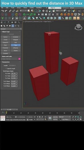 How to Measure Distance Between Objects in 3ds Max Using the Tape Tool #shorts #3dsmax #distance
