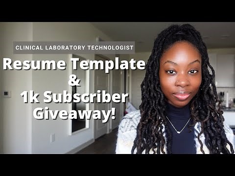 Clinical Laboratory Technologist Resume Template + 1k Subscriber Giveaway!! | Risa B.