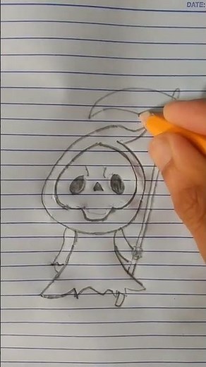 How to Draw the Grim Reaper Easy drawing Halloween💀