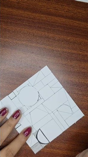 "Abstract art with geometric shapes & line ✏️ #art #shorts #abstract #drawing #inkart #geometric"