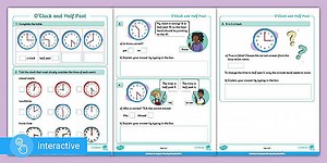 Interactive PDF: White Rose Maths Supporting Year 2: Summer Block 4 Time: O'clock and Half Past