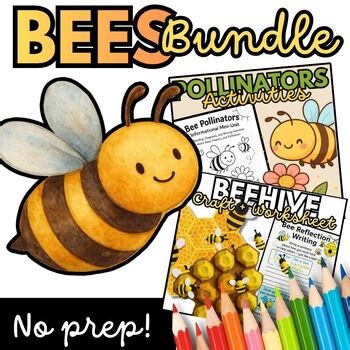 Bees Activities Bundle | Bees Life Cycle and Hive Craft | Spring Science Art