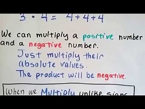 Algebra I #2.5a, Multiply positive and negative rational numbers
