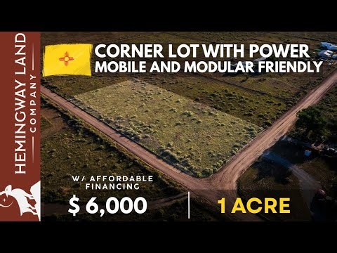 SOLD: New Mexico Land For Sale - 1 Acre Corner Lot with Power $6,000