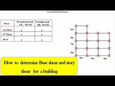 how to calculate Base shear and story shear for a building