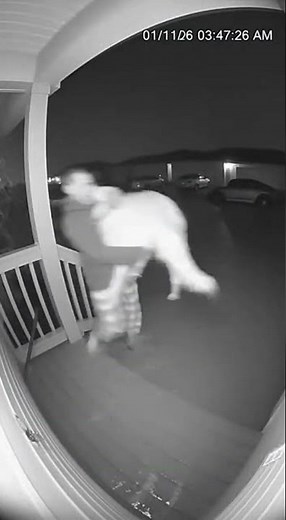 347 AM Flood Rescue — Neighbour Saves Chained Dog as Water Surges Doorbell Cam